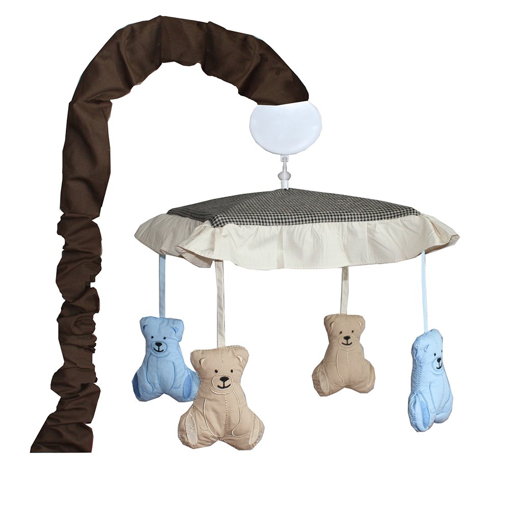 BabyFad Teddy Bear 100% Cotton Nursery 9 Piece Baby Crib Bedding Set
