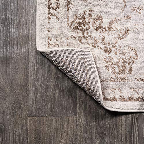 JONATHAN Y MDP400A-3 Alhambra Ornate Medallion Modern Indoor Area-Rug Vintage Bohemian Easy-Cleaning Bedroom Kitchen Living Room Non Shedding, 3 ft x 5 ft, Cream/Red