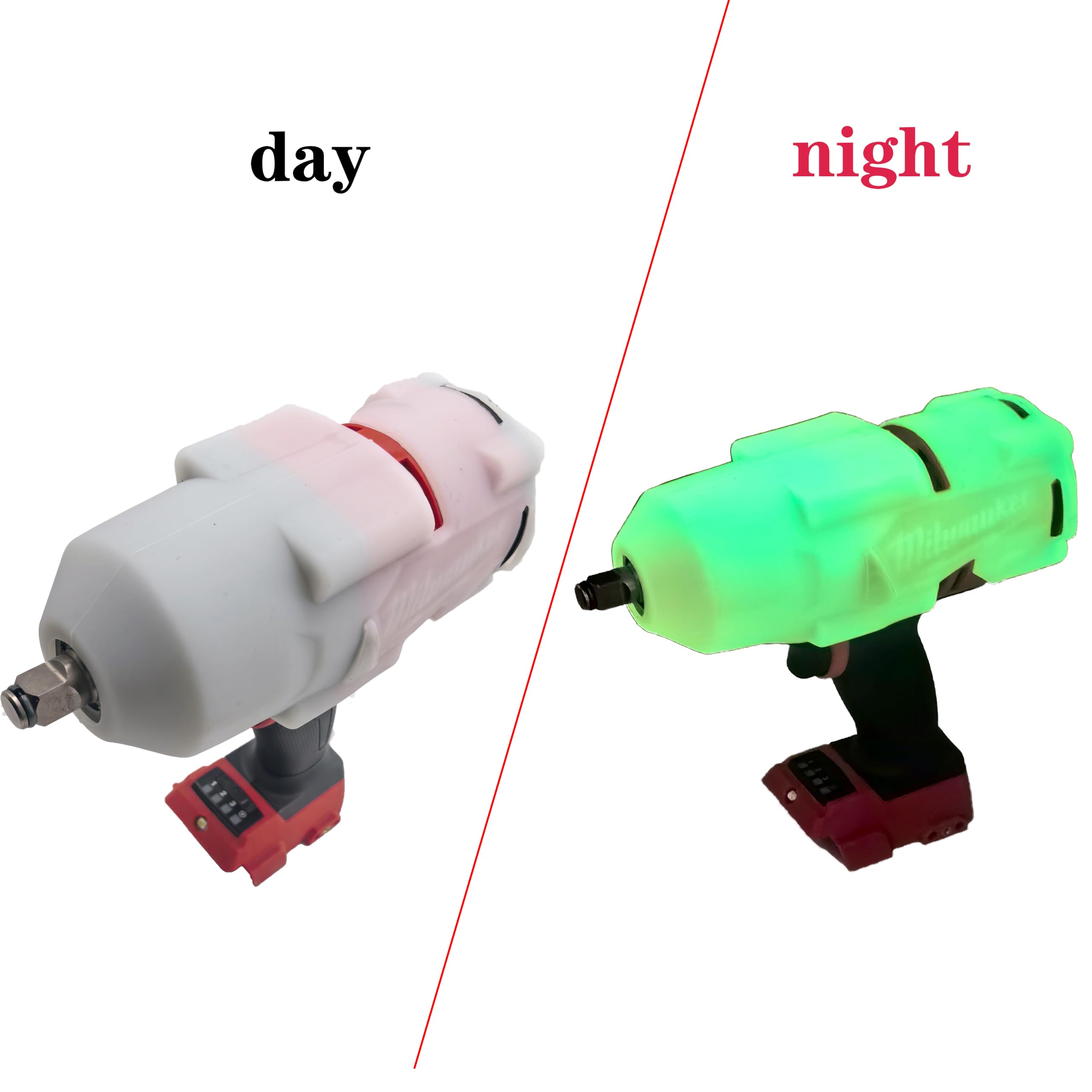 1pcs 49-16-2767 Impact Protective Boot for Milwaukee M18 1/2 FUEL Torque Impact Wrench 2767-20 & 2863-20 Electric Tools (noctilucent)