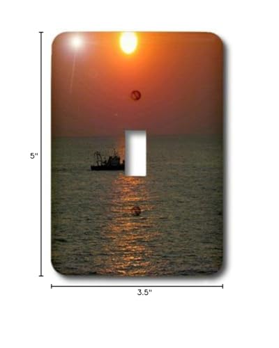 3dRose lsp_81818_1 Greece, Crete, Aegean Sunset, Fishing Boat Eu12 Cmi0410 Cindy Miller Hopkins Single Toggle Switch