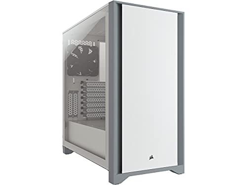 Corsair 4000D Tempered Glass Mid-Tower ATX PC Case - White