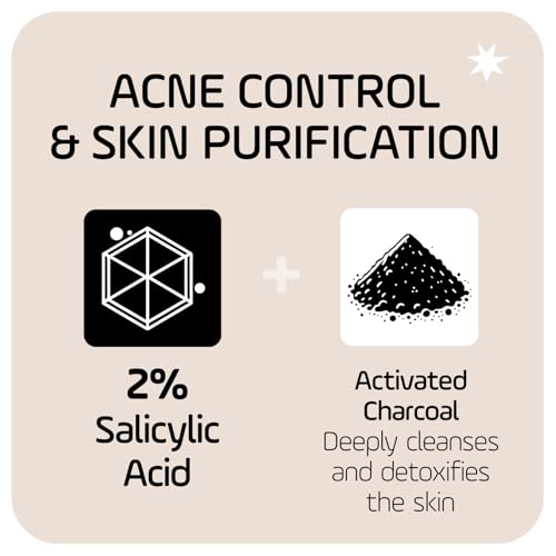 Asepxia with Activated Charcoal Purifying Effect Acne Treatment Bar Soap with Salicylic Acid, 4 Ounce