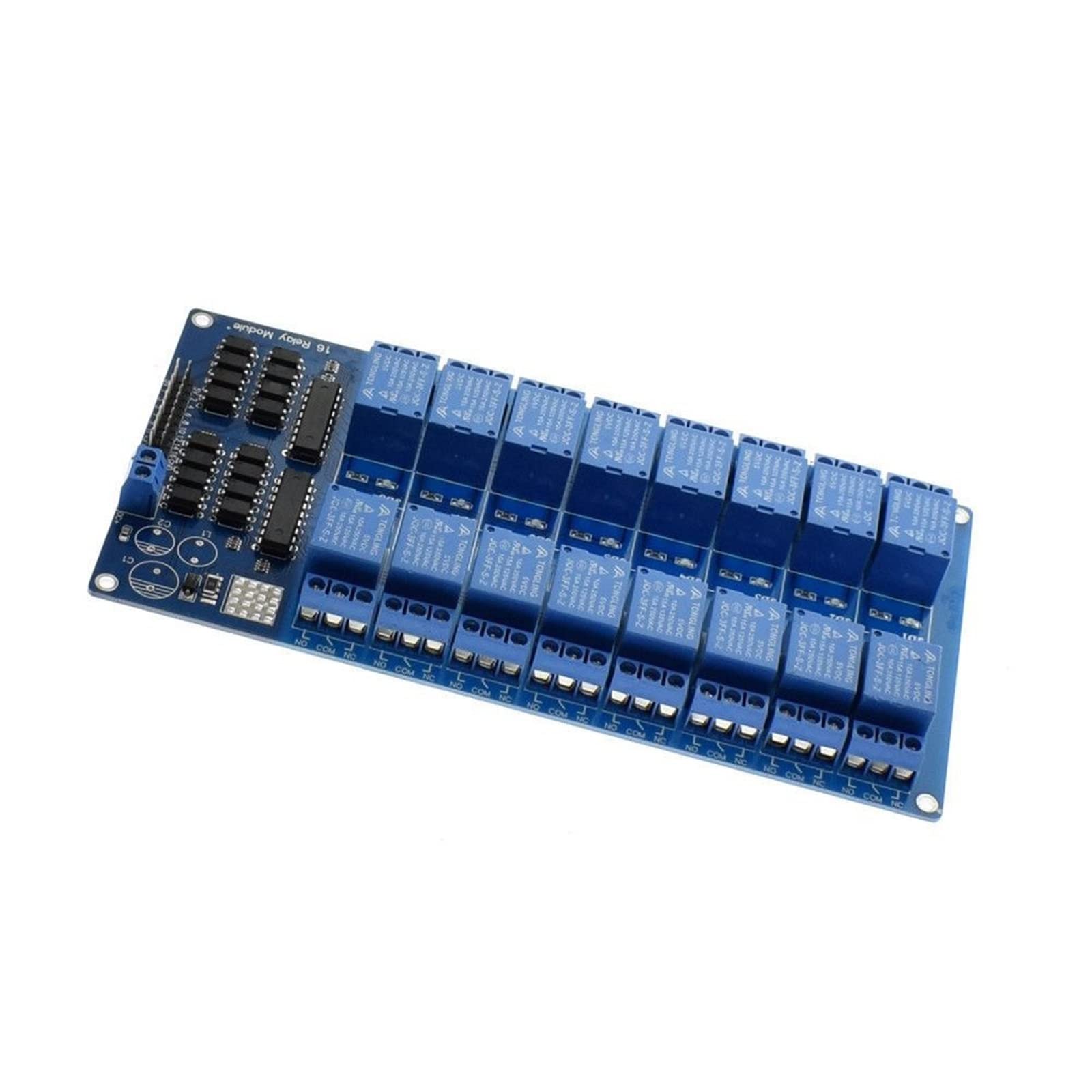 1PCS 5V 16 Channel Relay Module for ARM AVR DSP Electronic Relay Plate Belt Optocoupler Isolation (Color : 5V 16 Channel Relay)