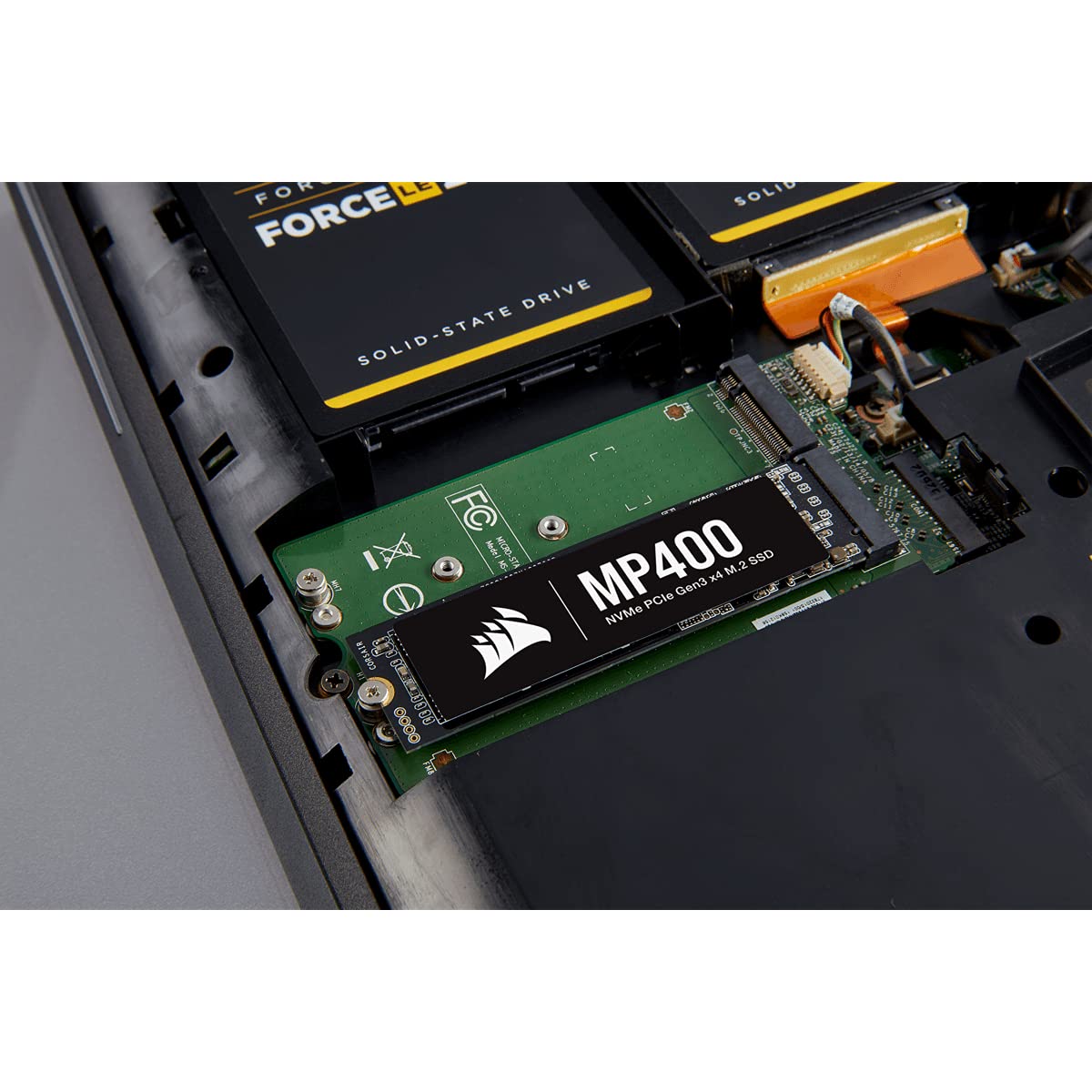 Corsair MP400 4TB M.2 NVMe PCIe x4 Gen3 SSD (Sequential Read Speeds of up to 3,480 MB/s, Write Speeds of up to 3,000 MB/s, High-Density 3D QLC NAND) Black
