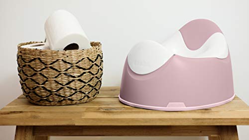 BÉABA - Baby's Training Potty - Ergonomic Baby Potty - Non-Slip - Hygienic - Easy Care - Handgrips on The seat - Made in France - Pink