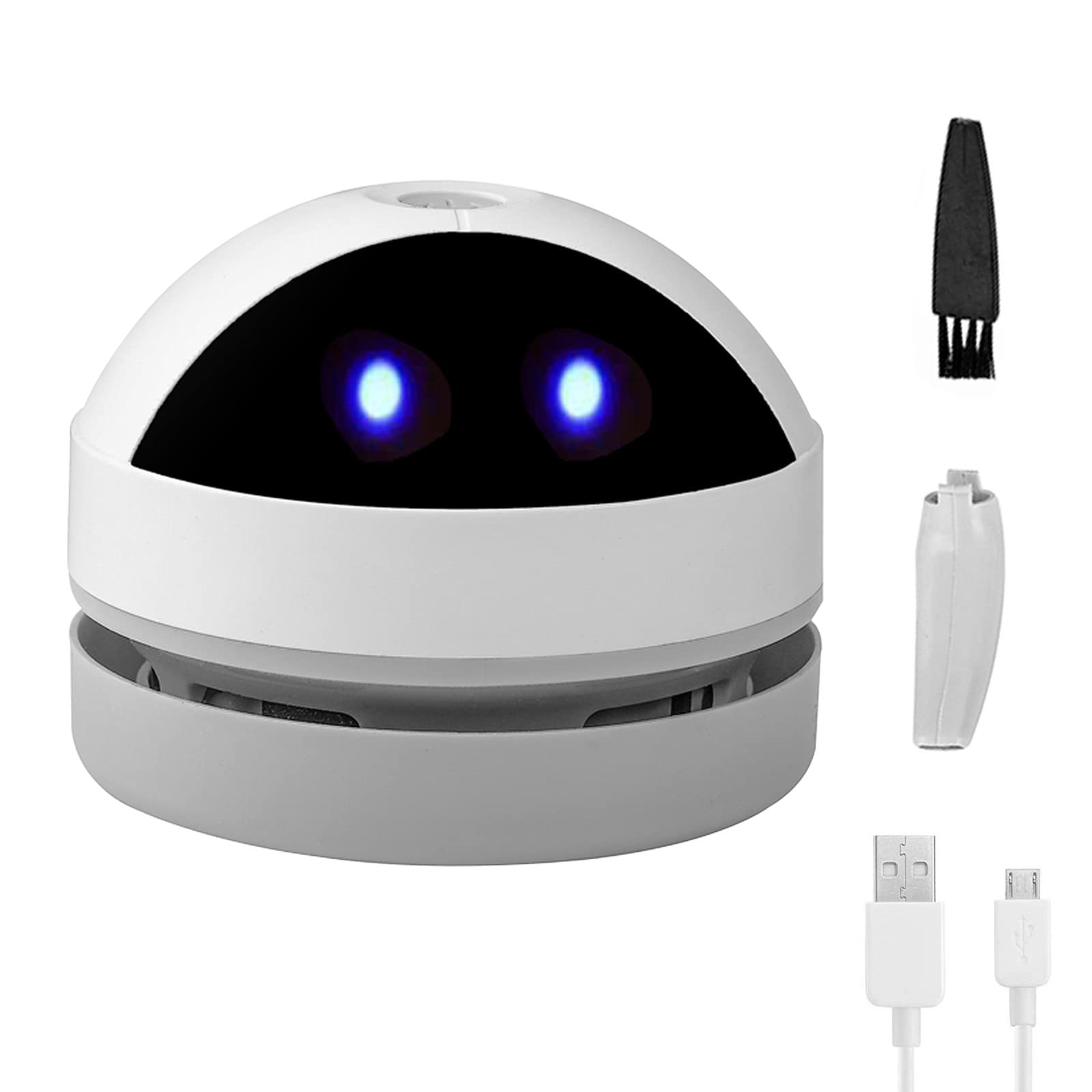 Hallocool Desktop Vacuum Cleaner Mini Desk Vacuum Cleaner Portable Dust Crumb Sweeper Cute USB Vacuum for Picking up Crumbs Eraser Crumbs Pet Hairs Flakes Tiny Items on Desk Tabletop Keyboard