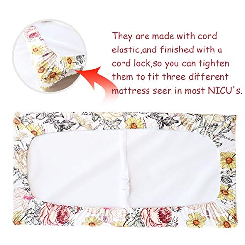 Baby Floral Diaper Changing Pad Cover Cradle Mattress Sheets, Infant Stretchy Fabric Changing Table Cover Changing Mat Cover Baby Nursery Diaper Changing Pad Sheets (Floral)