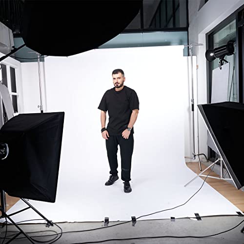 Phsureo Seamless Photo Photography Backdrop Paper, Photo Background Paper Roll (Jet Black, 81'' x 32')