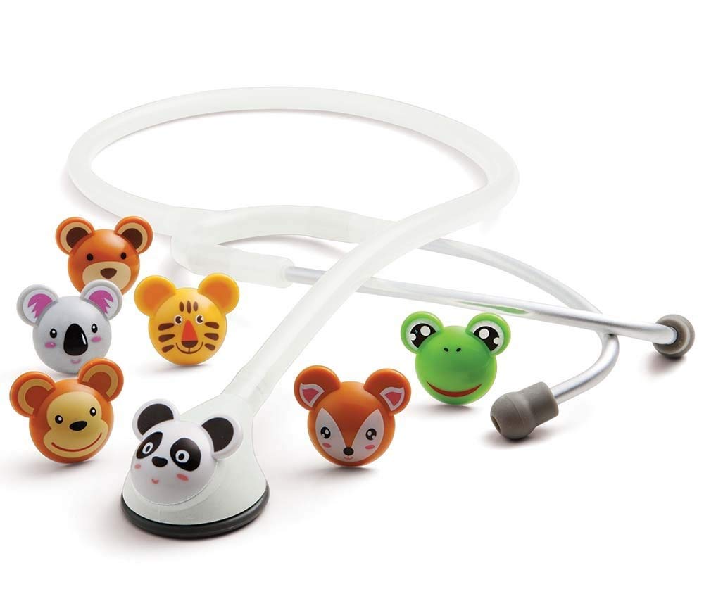 ADC Adscope Adimals 618 Pediatric Clinician Stethoscope With Tunable AFD Technology, White