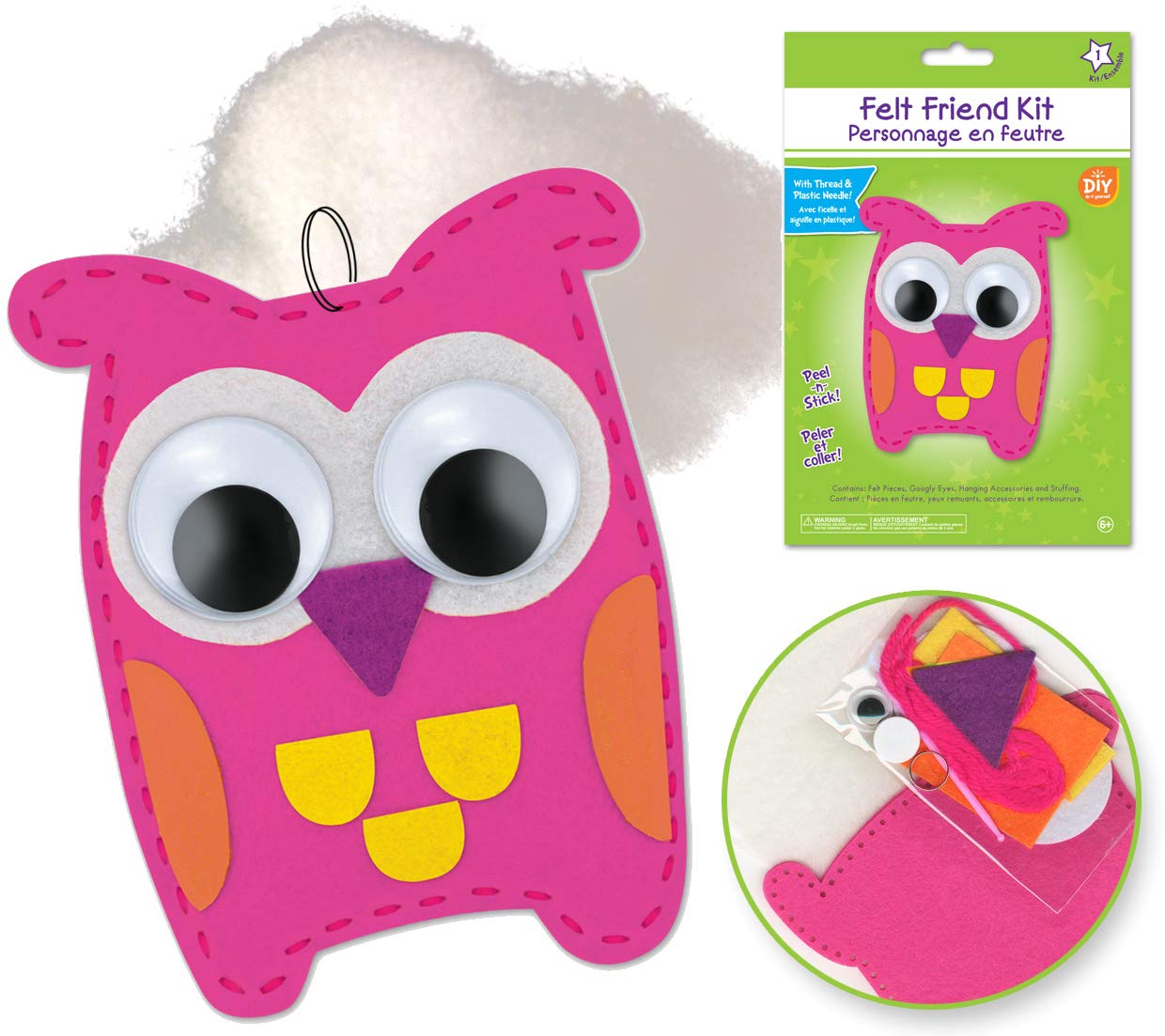 6 Kits DIY Kit My First Sewing Kit for Kids Girls Boys Preschool Sewing Kits Projects Animal Sewing Kits for Kids Craft Kits for Kids Sewing Kit Art Projects for Kids Felt Animals Sewing for Beginners