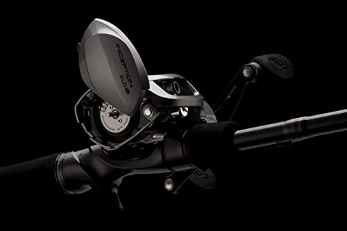 13 FISHING - Inception Slide Baitcast Reel - 8.1:1 Gear Ratio - Left Hand Retrieve (Fresh+Salt) - INSLD2-8.1-LH, Gray