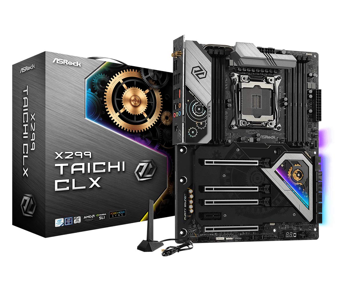 ASRock Motherboard X299 Taichi CLX LGA2066 X299 256GB DDR4 PCI Express SATA ATX Retail / X299 Taichi CLX /