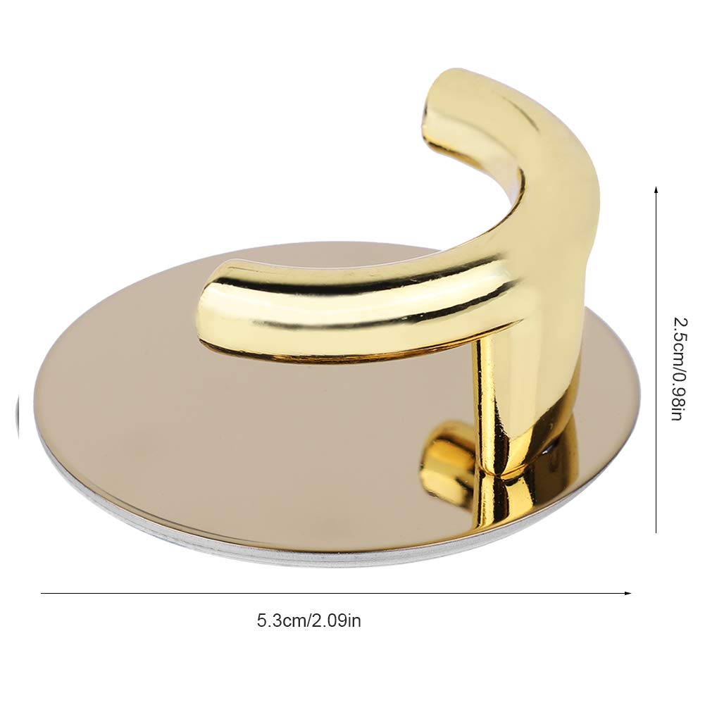 Gerioie Durable Hook, Wall Hook Hanger, Waterproof Mental for Storing The Clothes Bathroom Kitchen(Golden)