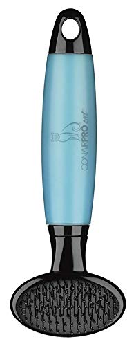 CONAIRPRO Dog & Cat Cat Soft Slicker Brush, Cat Brush for Shedding, Removes Tangles, Mats & Loose Hair, Soft Coated Pins for Gentle Brushing, Memory Gel Grip Handle