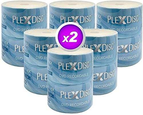 PlexDisc 632-210 16x 4.7GB White Inkjet Printable DVD-R 1200 Disc Spindle