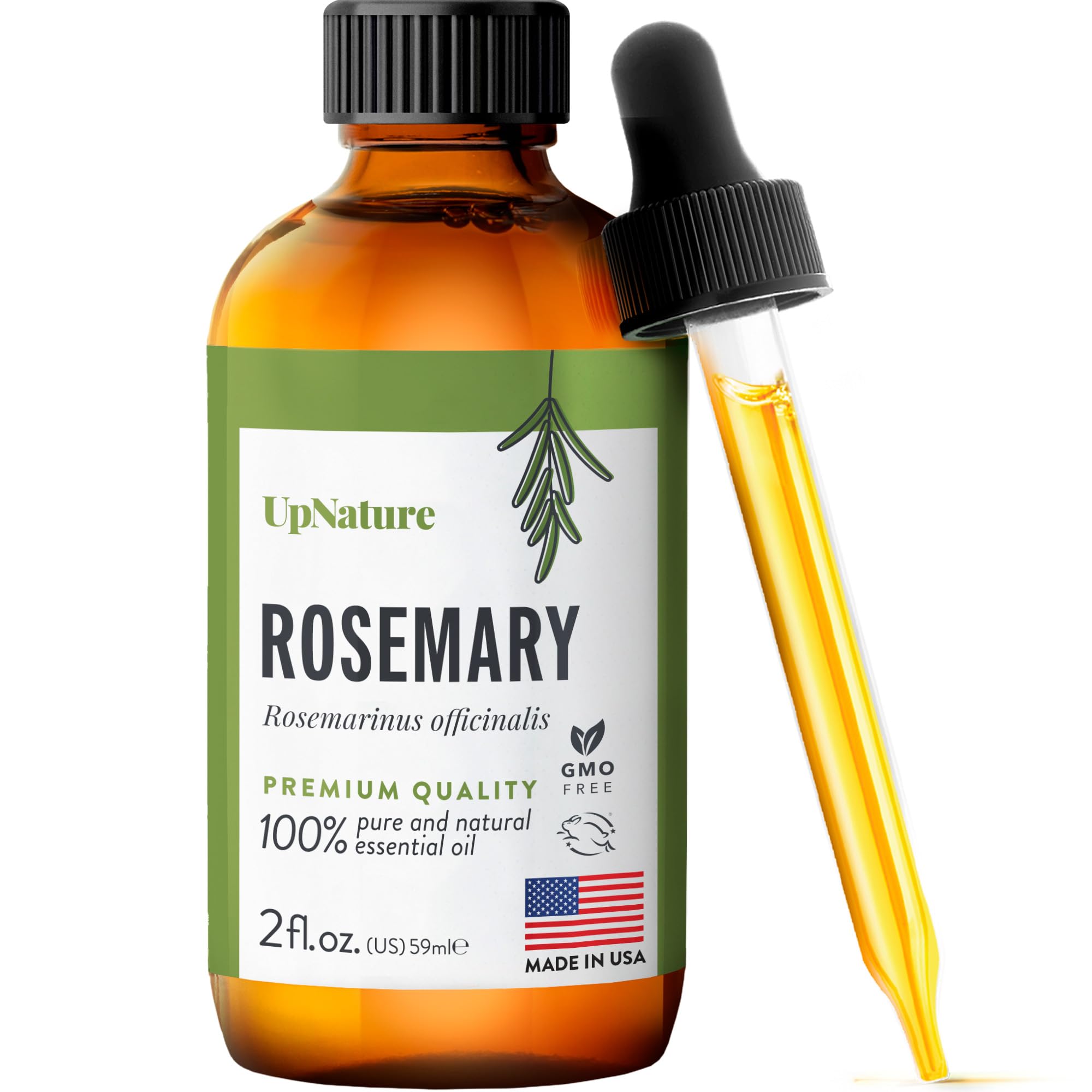 UpNature Rosemary Essential Oil - 100% Pure Rosemary Oil for Hair Growth - 2oz