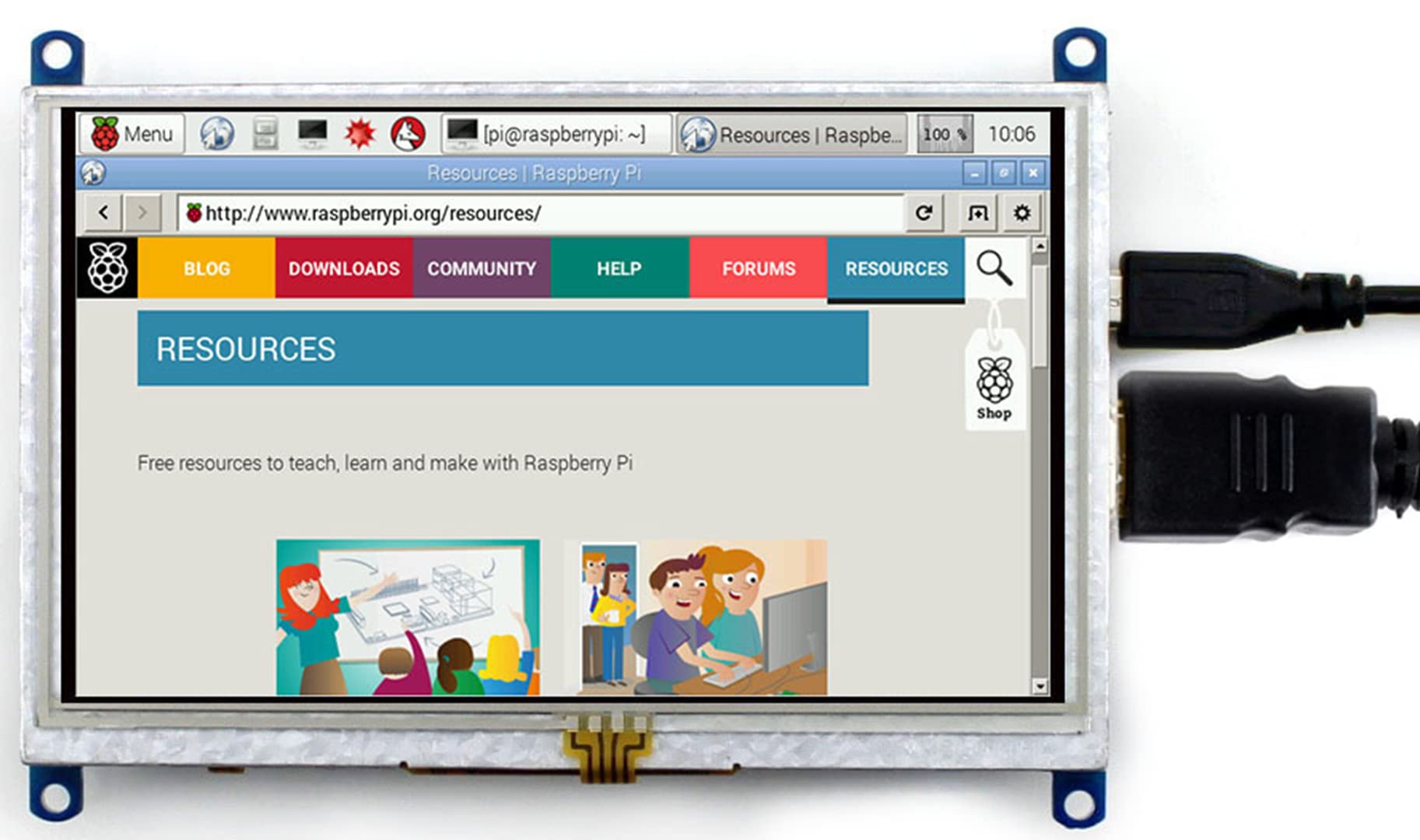 waveshare 5inch HDMI LCD Resistive Touch Screen LCD (B), 800x480 Resolution, Support All Versions of Raspberry Pi,Windows 10/8.1/8/7, BB Black, as Well as General Desktop Computers