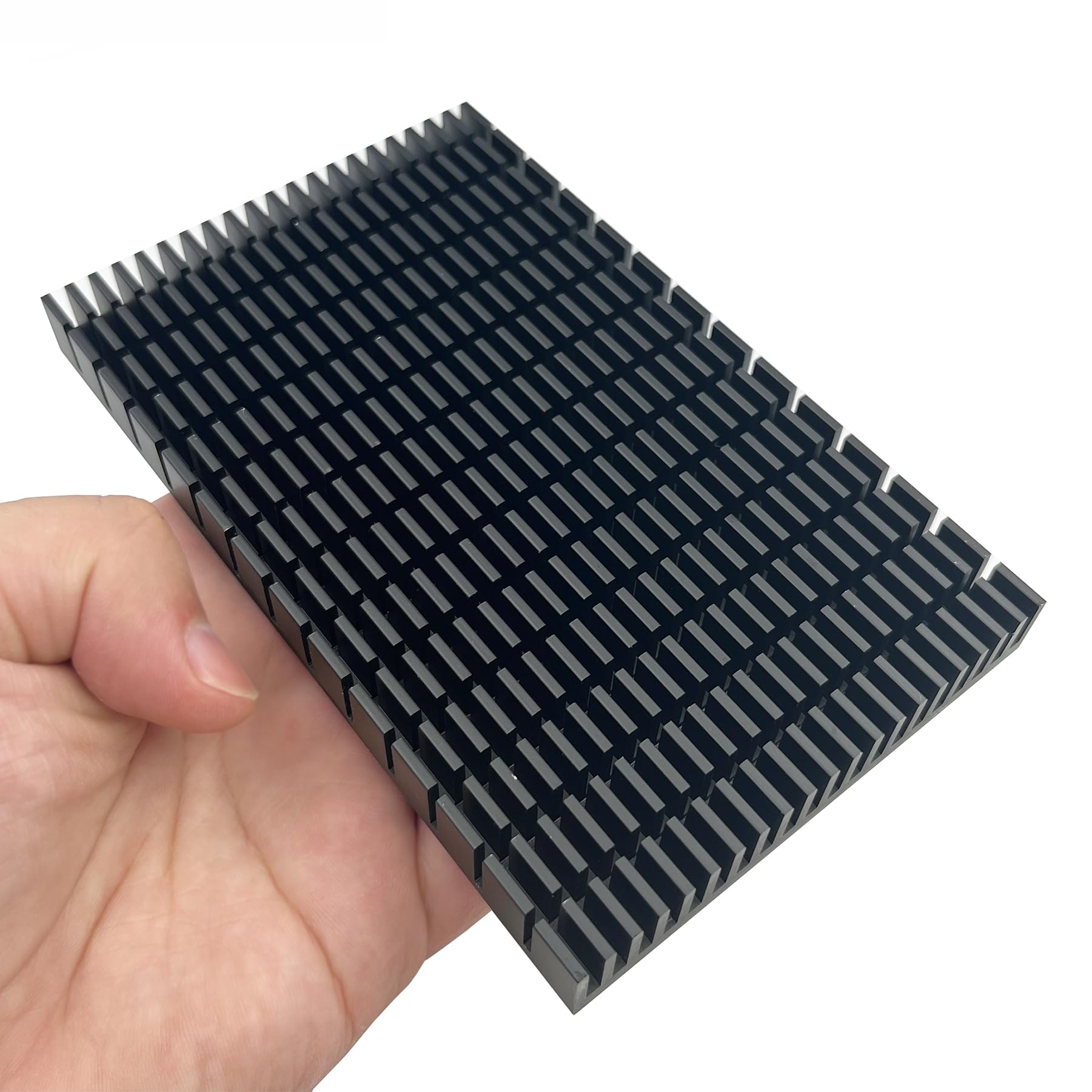 Awxlumv Aluminum Heat Sink 150mmx93mmx15mm/ 5.9x3.66x0.59 inch High Power Large Heatsink Module Cooler Fin for PCB Board LED Motherboard Cooling GPU Backplate Radiator Routers RTX 3090 3080 Black