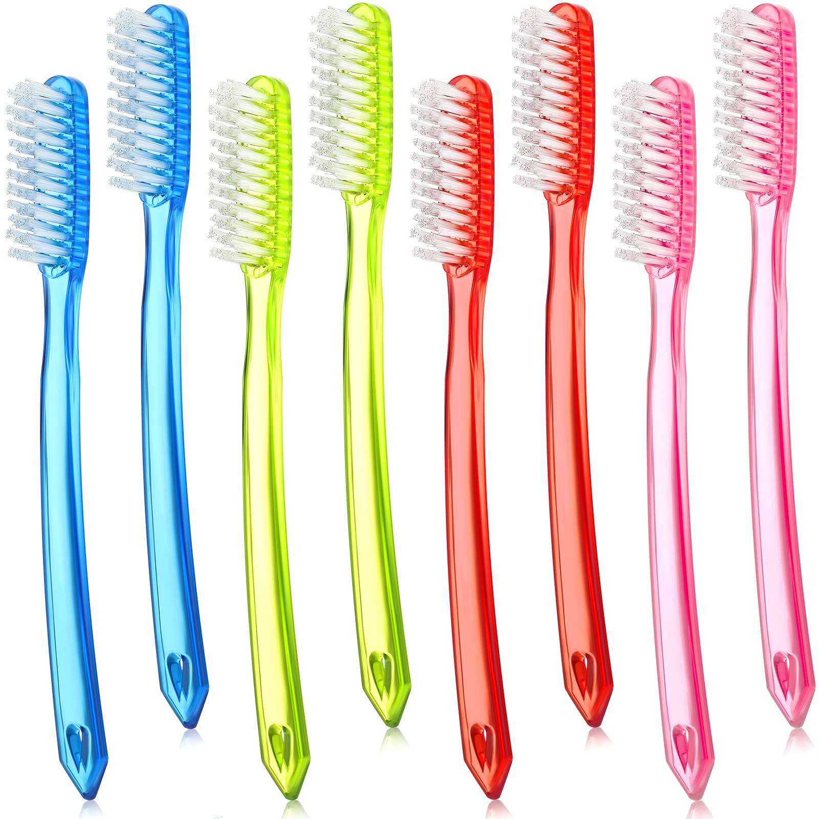 Zopeal Extra Hard and Firm Toothbrush for Adults Bulk Huge Head Bristle Full Head Manual Toothbrush for Cleaning(8 Pieces)