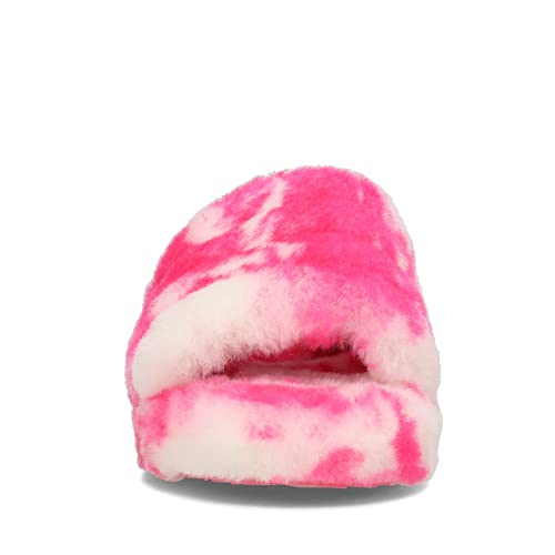 UGG Baby Girls I Fluff Yeah Slide Marble Slipper, Pink Rose/Seashell Pink, 0-1 Infant