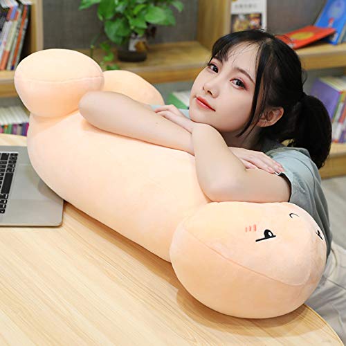 aounoharu Penis Plush,Creative Penis Ding Ding Soft Pillow,Boyfriend Pillow,Stuffed Plush Doll Toy Creative Bolster Gifts,Funny Decorative 90