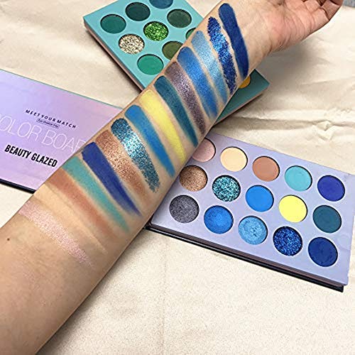 Beauty Searcher 60 Color Eyeshadow Palette, 4 in 1 Board High Pigmented Glitter Matte Eye Shadow Rotation Pearlescent Nude Makeup Palette Eyes Cosmetic