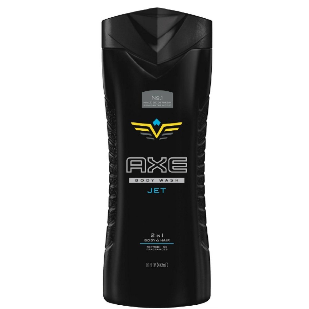AXE 2 in 1 Body Wash and Shampoo for Men, Jet, 16 oz