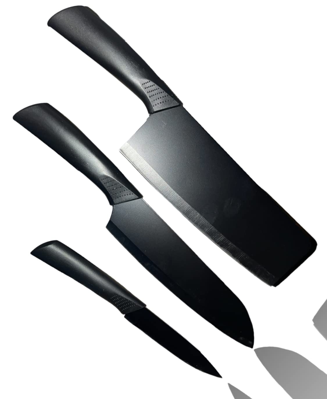 3-PIECE KITCHEN KNIFE SET- BLACK
