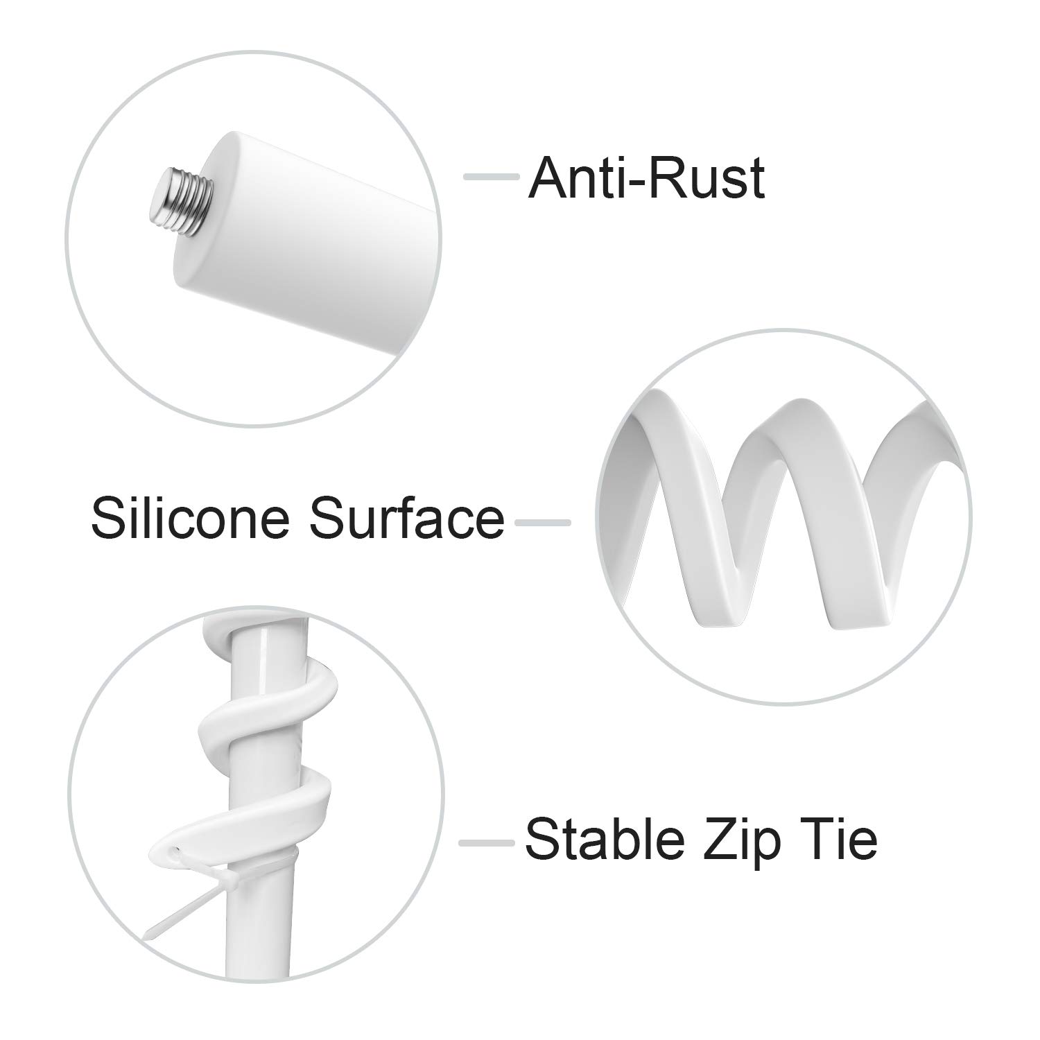 HOLACA Flexible Twist Security Camera Mount, Compatible with Wyze Cam Outdoor Camera, Arlo Essential, Arlo Pro 5s Pro 4 Pro 3 Pro 2, Arlo Ultra, Roelink Argus, Motorola Baby Monitor,2-Pack (White)
