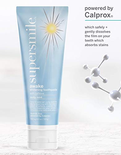 Supersmile Professional Awake Whitening Toothpaste for Your Morning Routine - Clinically Proven to Whiten Teeth Up to 6 Shades (Zesty Mint, 4.2 Oz)