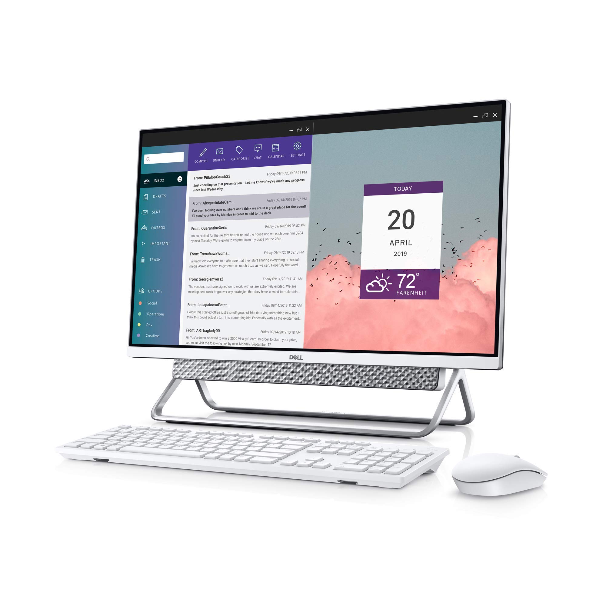 Dell Inspiron 7700-27 Inch All in One FHD Touch, Intel Core i7, 12GB Memory, 256GB SSD + 1TB Drive, Windows 10 Home, 2 Year On-Site Service (i7700-7996SLV-PUS) (Renewed)