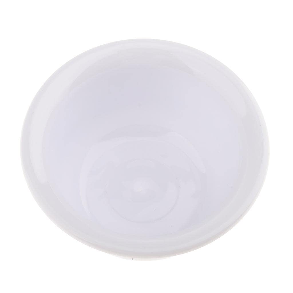 yotijar Men's Plastic Shaving Brush Mug Bowl Salon Barber Beard Shave Cup Black - White, as described
