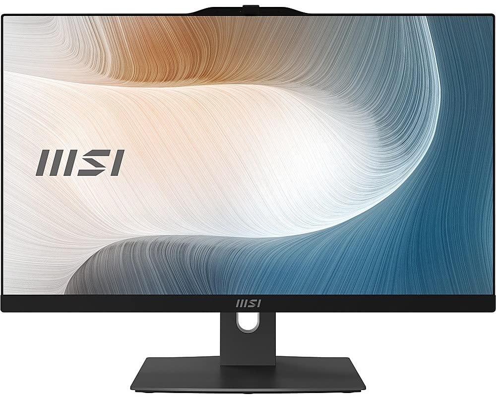 2022 MSI Modern AM242T 11M-1431US (i3-1115G4, 8GB RAM, 256GB NVMe SSD, 23.8" FHD Touchscreen, Windows 11) All-in-One Computer Desktop - Black