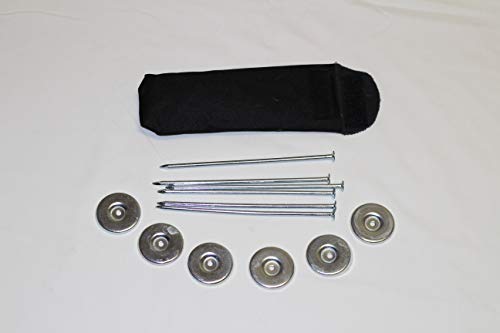 EEZ RV Products 9'x12'VG Reversible/Durable Heavy Duty Outdoor Patio/RV Camping Mats(9ft. x 12ft, Grey) Come with Large Storage Bag & 6 Sets of Stakes and Washer