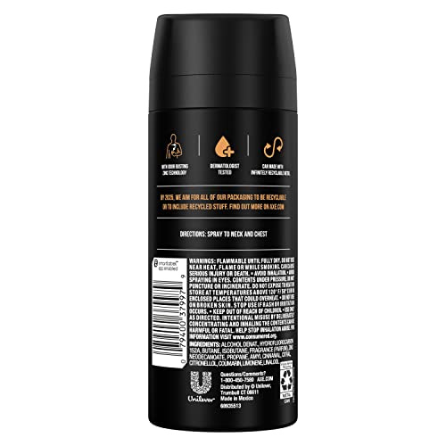 AXE Body Spray Deodorant Dark Temptation for Long Lasting Odor Protection Deodorant for Men Formulated Without Aluminum 4.0 oz