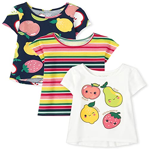 The Children's Place,Short Sleeve Fruit Top 3-Pack,Tidal,3T
