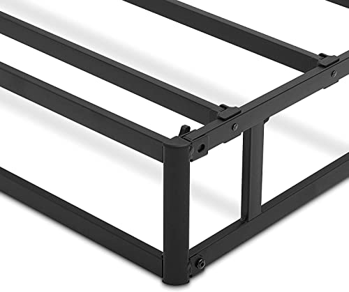 Amazon Basics Smart Box Spring Bed Base, 5 Inch Mattress Foundation, Tool-Free Easy Assembly, Twin, White