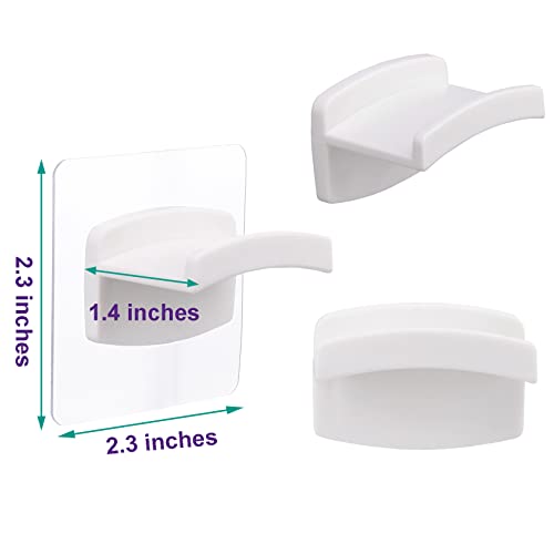 Adhesive Ear Headband Hooks for Wall ( Pack of 10) - Strong Hold Ear Headband Organizer, No Drilling Hairband Holder Rack, Wall Mount Ear Hair Band Hanger Display for Storage Collection, White