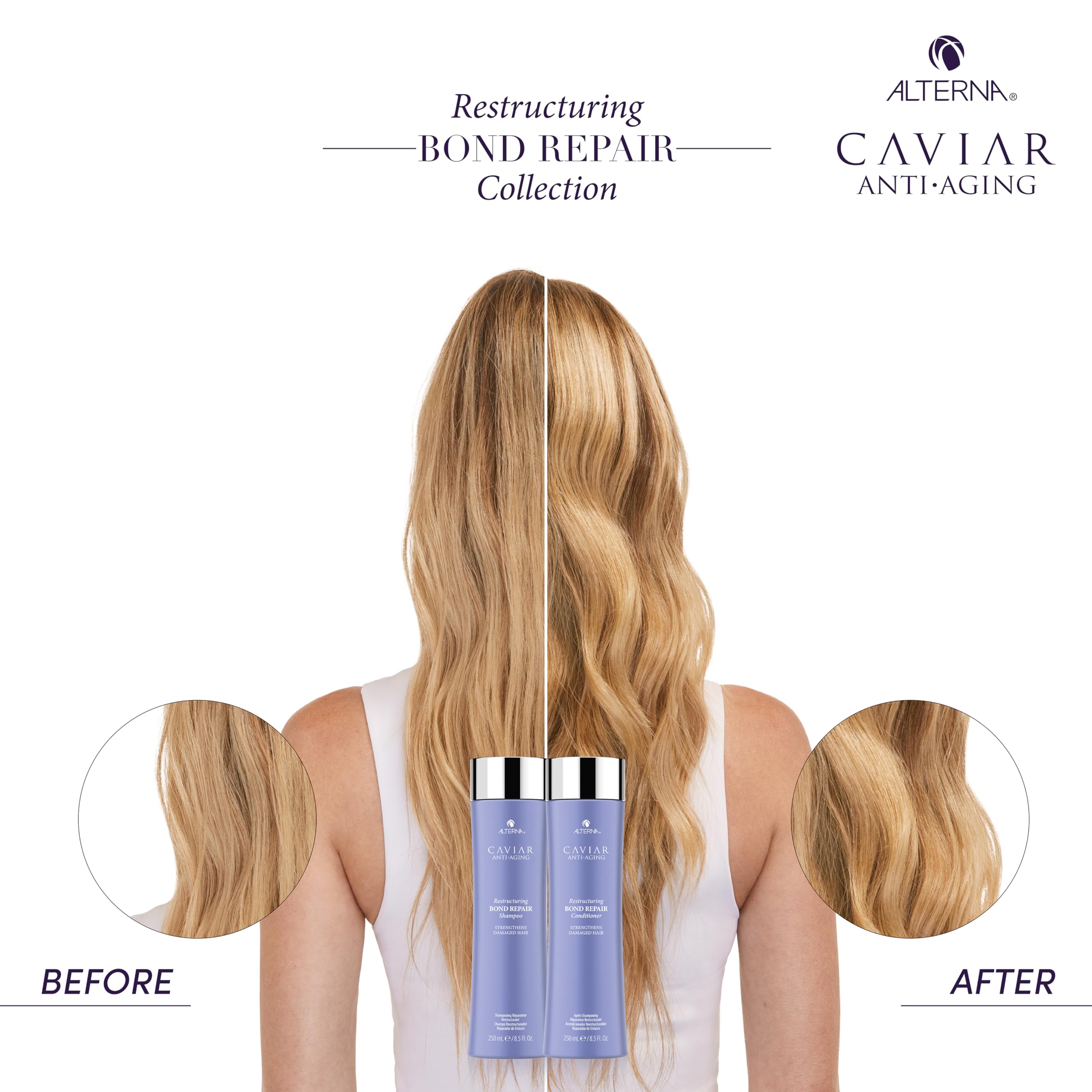Alterna Caviar Anti-Aging Restructuring Bond Repair Shampoo, 16.5 Fl Oz (Pack of 1)