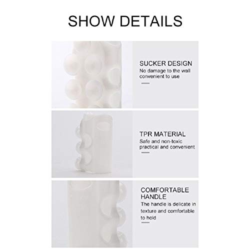 3 Pieces Silicone Shower Bracket Relocatable Suction Cup Shower Head Holder Wall Mount Removable Handheld Showerhead Holder Wall Rack Stand without Drilling Adhesive Mount Bracket for Bathroom Bathtub
