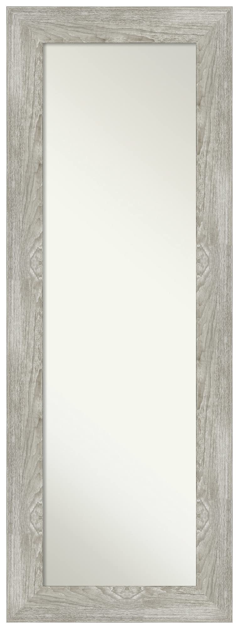 Amanti Art Grey Full Length Mirror for Door, 54x20 Dove Greywash Tall Wall Mirror Full Length, Mounted to Door or Closet Wall with no Visible Brackets, Rustic Farmhouse Frame, Bedroom Decor from WI