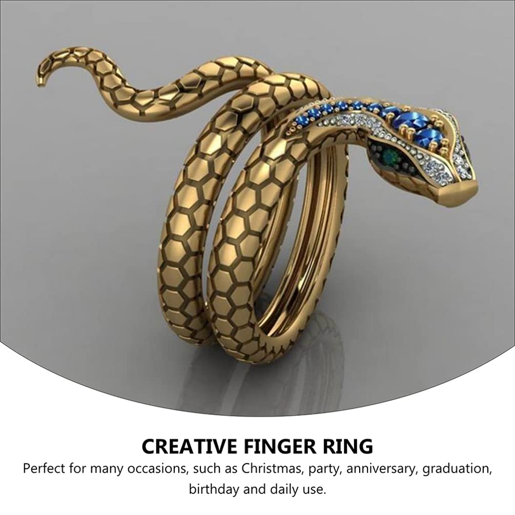 1pc Snake Ring Fashion Finger Decor Chic Finger Ring Finger Ring for Men Women Stylish Finger Ring Copper Ring Creative Finger Ring Unique Finger Ring Versatile Ring Finger Jewelry
