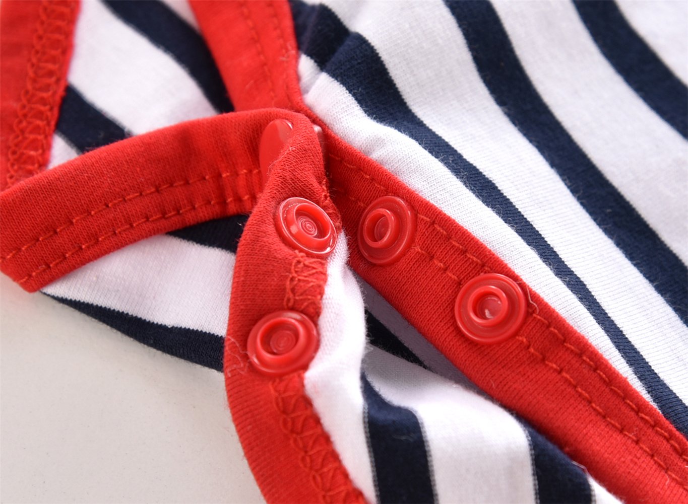 3Pcs Baby Boys Long Sleeve Stripe Romper Overalls Clothing Set with Hat (9-12 Months) Grey
