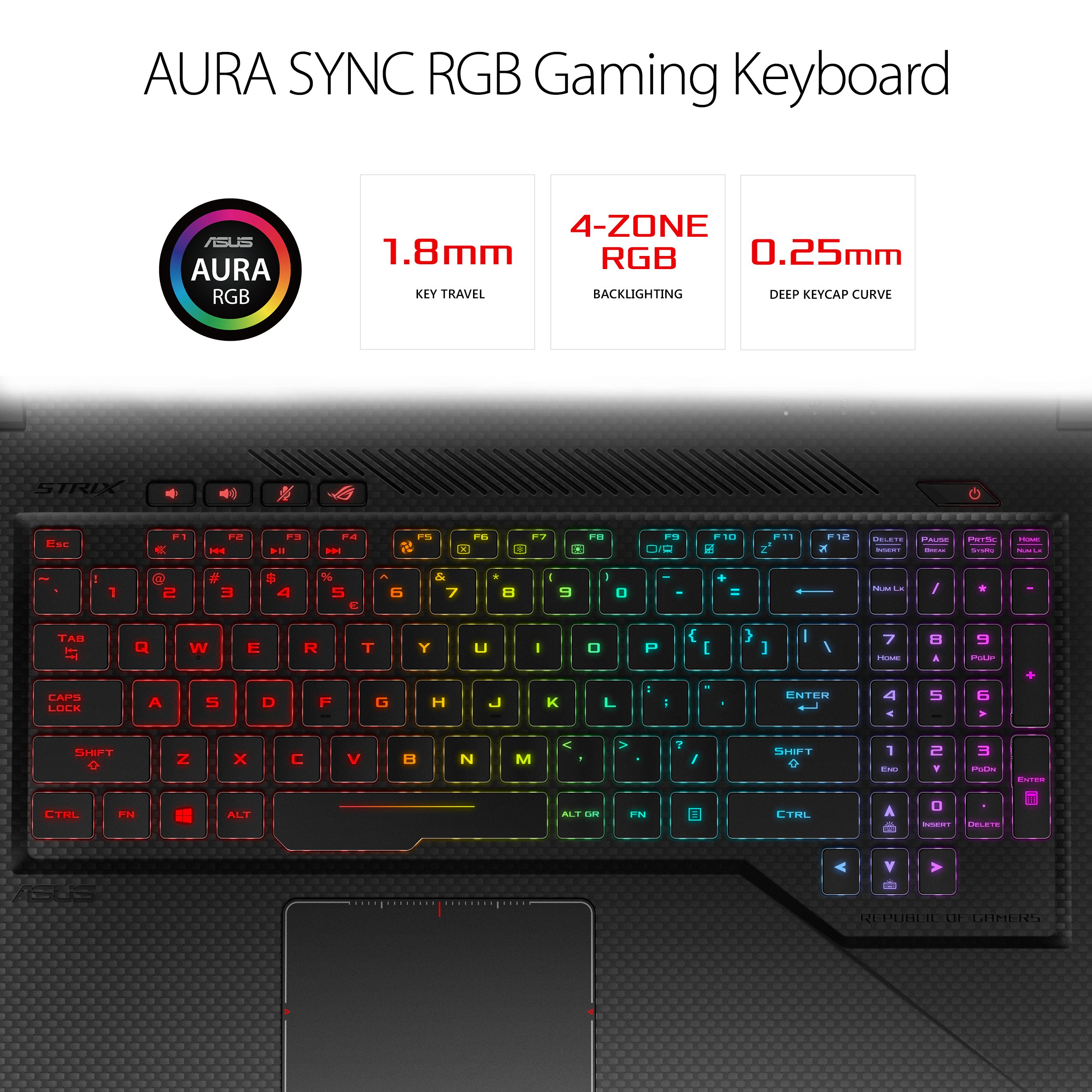 ASUS ROG Strix Scar Edition Gaming Laptop, 17.3” 144Hz 3ms Full HD, Intel Core i7-8750H, GeForce GTX 1070 8GB, 16GB DDR4, 256GB PCIe SSD + 1TB FireCuda, Windows 10 - GL703GS-DS74