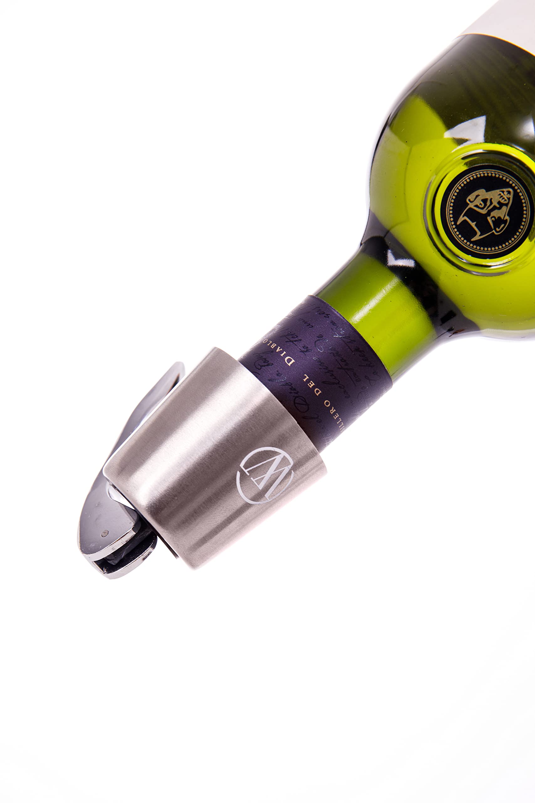 2-PACK Wine Bottle Stopper, Plug with Silicone, Wine Saver, Keeps Wine Fresh, Best Wine Gift For Wine Lovers (Stainless Steel)