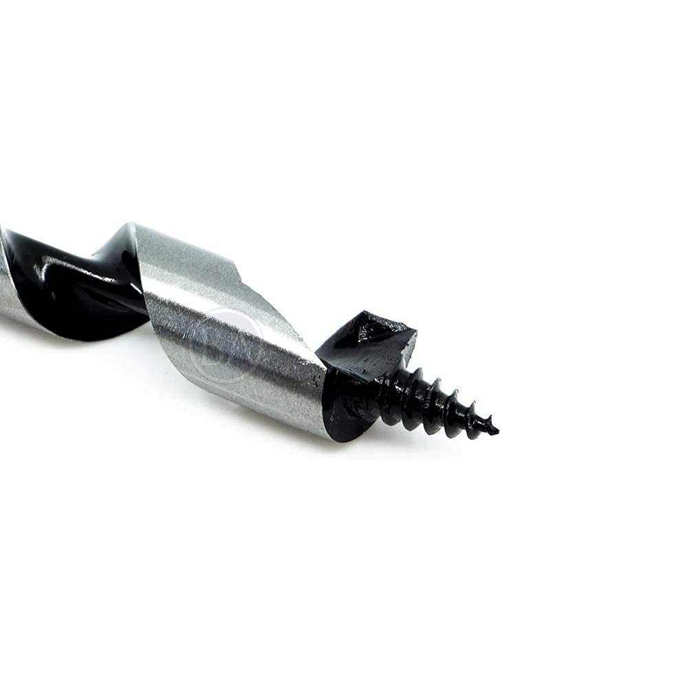 Benchmark Abrasives 1/2" Auger Drill Bit for Wood, 7/16β Hex Shank, Fast Drilling Bits for Soft and Hard Wood, Plastic, Plywood, Lumber, Drywall, and Composite Materials (1/2")