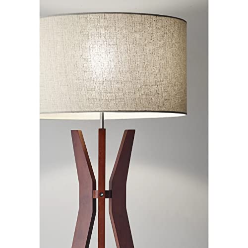 Adesso 3471-15 Bedford 59.5" Floor Lamp, Smart Outlet Compatible , Brown