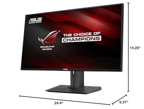 ASUS ROG Swift 27" 1440P Gaming Monitor (PG278Q) - QHD (2560 x 1440), 144Hz, 1ms, G-SYNC, USB 3.0, DisplayPort, Pivot, Tilt, Swivel, Height Adjustable