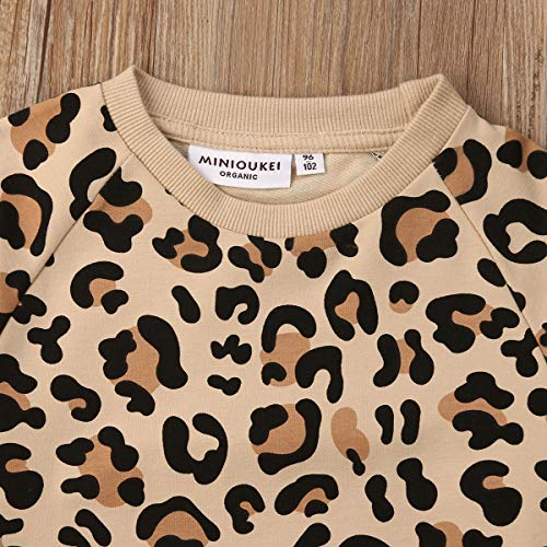 Ayalinggo Toddler Little Baby Girls Boys Leopard Sweatshirt Casual Pullover Sweater Long Sleeve Shirt Blouse Tops Fall Winter Outfit Clothes (Leopard Print Sweatshirt, 4-5T)