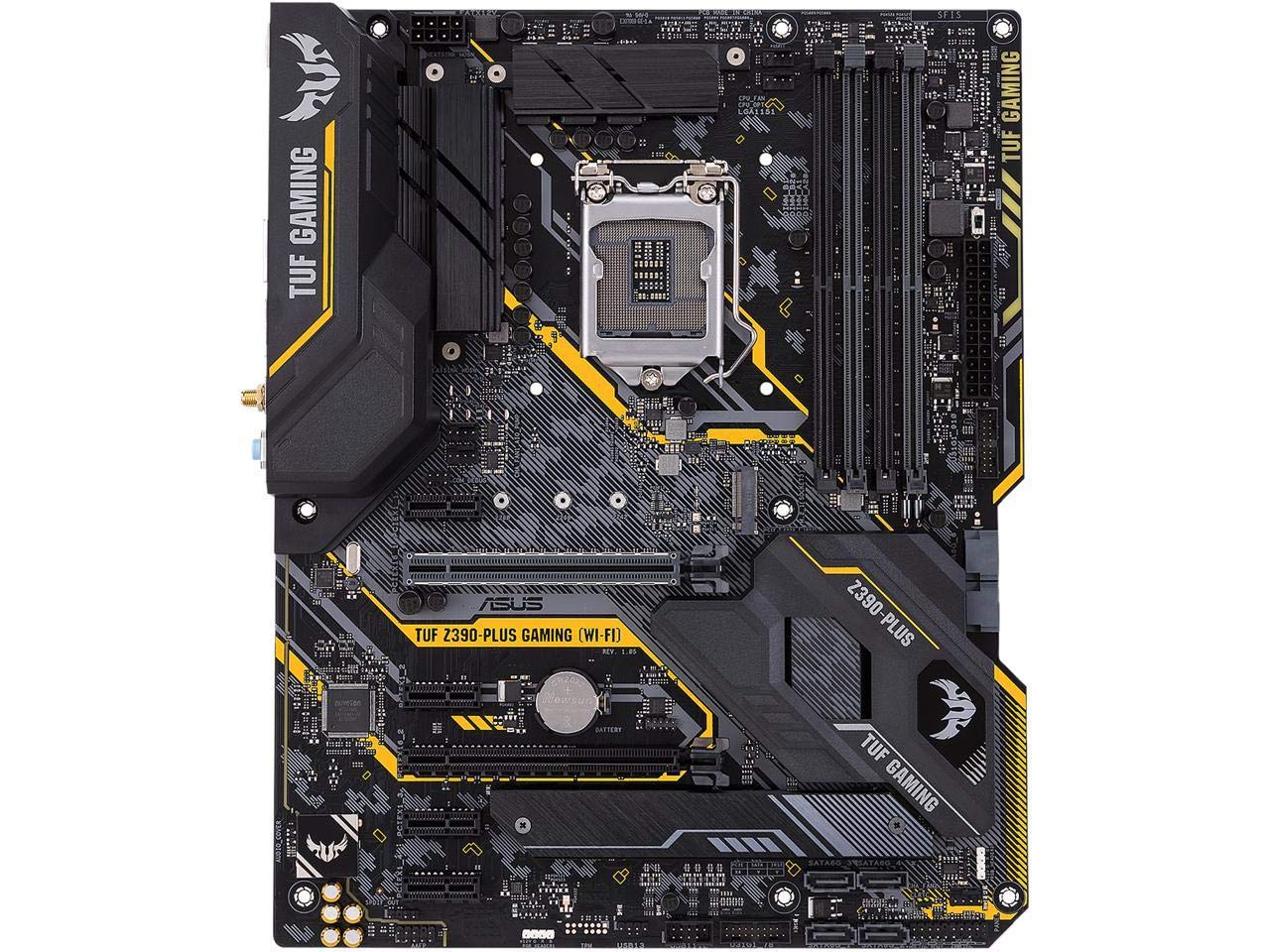 ASUS TUF Z390-Plus Gaming (Wi-Fi) LGA1151 (Intel 8th and 9th Gen) DDR4 DP HDMI M.2 Z390 ATX Motherboard 802.11ac Wi-Fi USB 3.1 Gen2